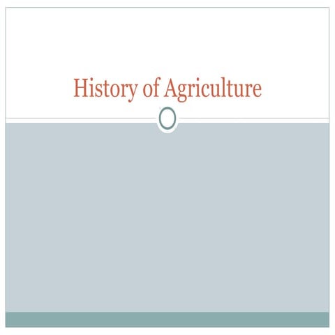 History of agriculture | PPT