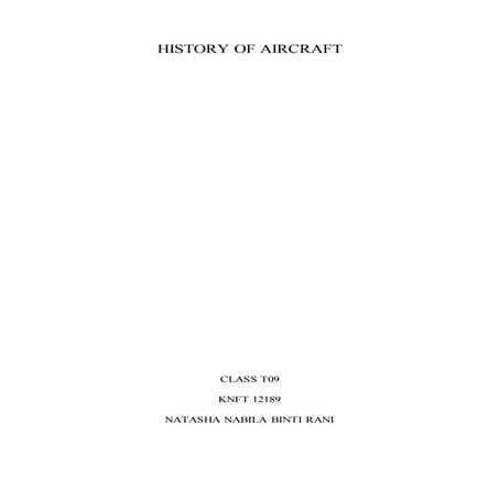History of aircraft complete | DOCX