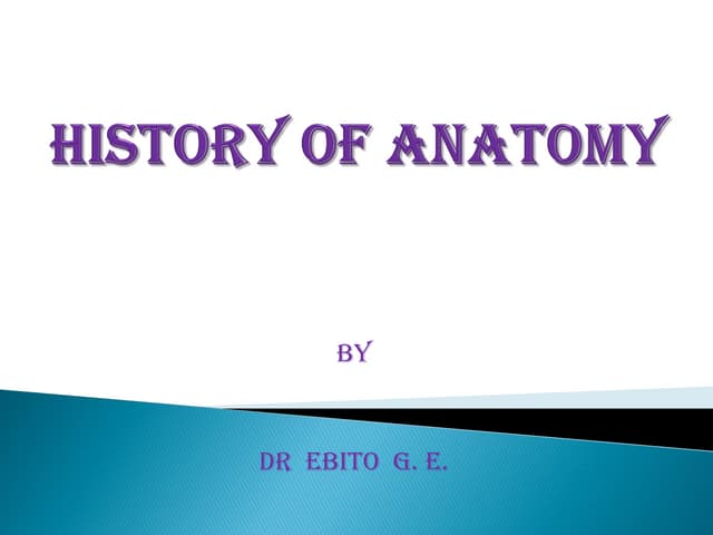 "History of Anatomy during Roman Period" | PPTX