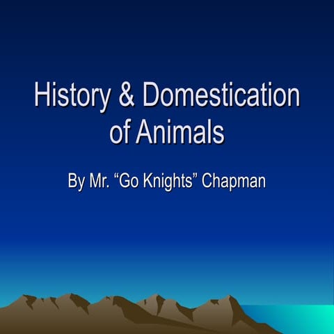 History Of Animals | PPT