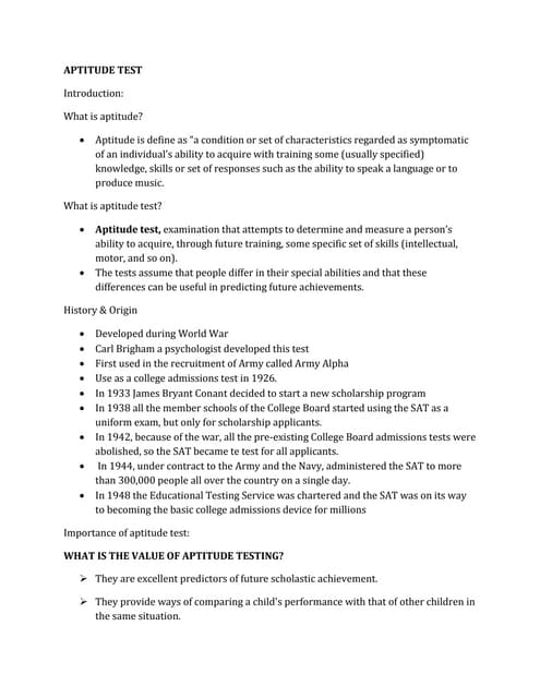 The differential aptitude test (dat) | PPTX