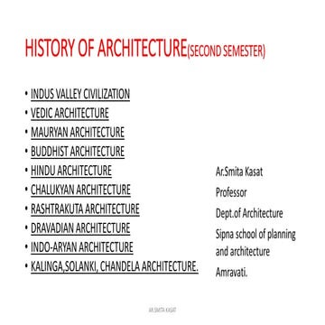 History of architecture (second semester) | PPTX
