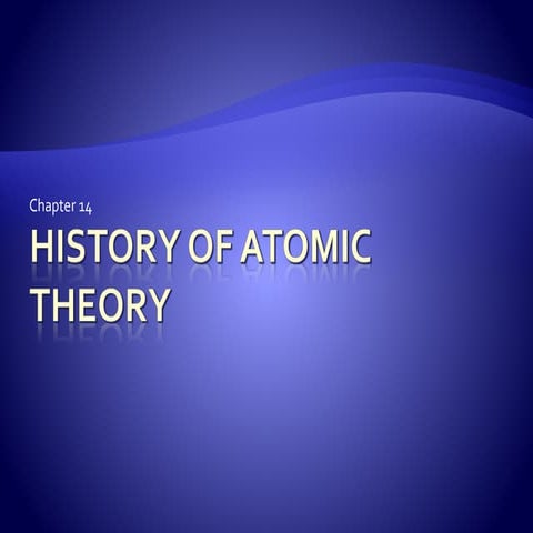 History of atomic theory | PPT
