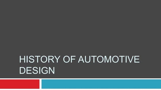 Vintage car evolution: exploring classic automobiles | PPTX