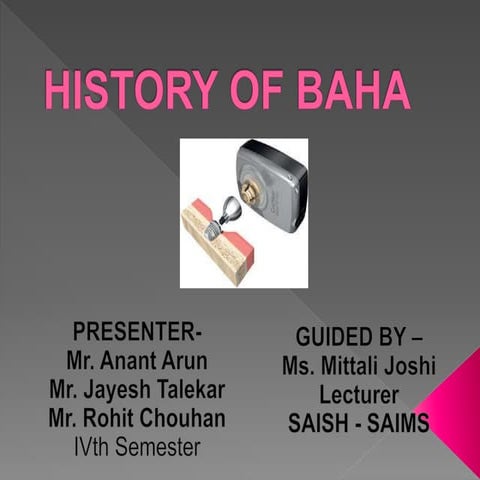 History Of BAHA.pptx