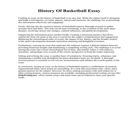 History Of Basketball Essay.pdf