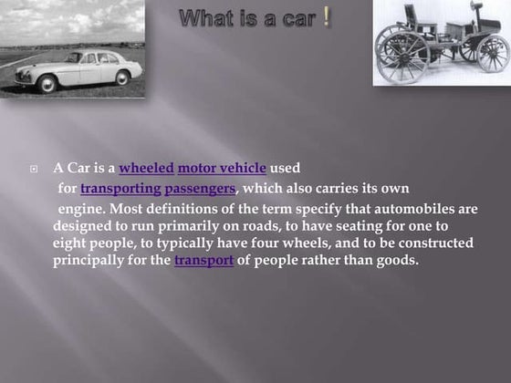 Evolution of cars | PPT