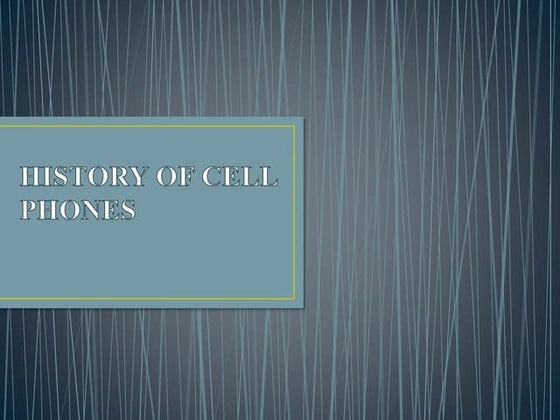 Mobile phone: Evolution to Revolution | PPT