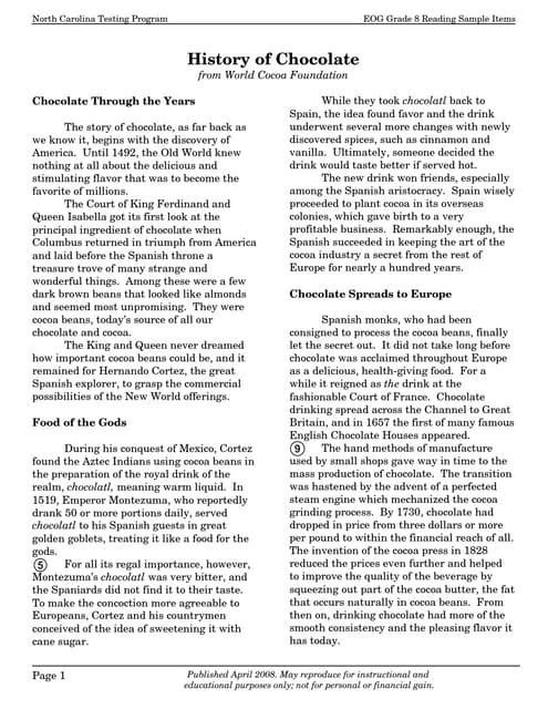 Timeline of Chocolate History | PDF