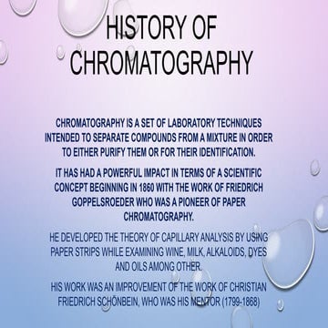 History of chromatography | PPTX
