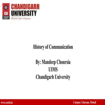 History of communication | PPTX