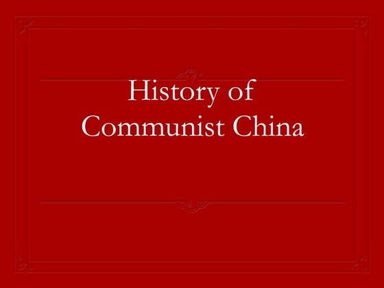 Communist China | PPT