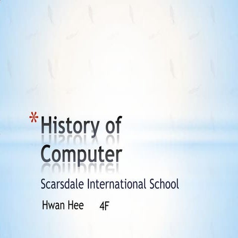 History of computer | PPTX