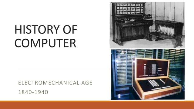 History of the computer (mechanical age) | PPT