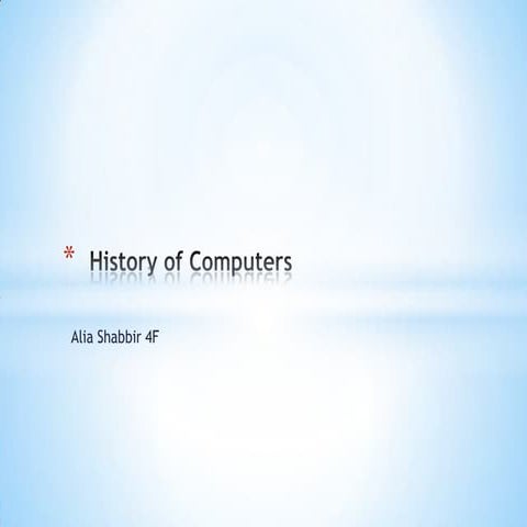 History of computers | PPT