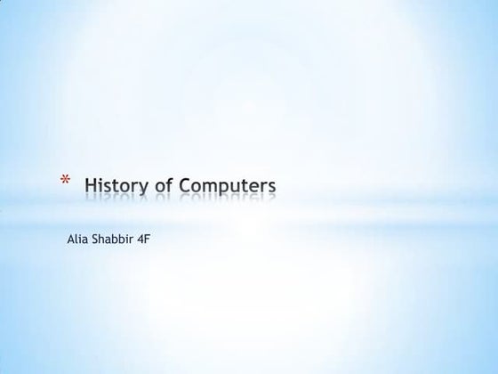 computer's history | PPT