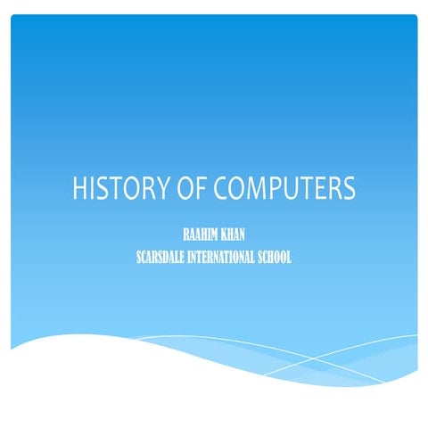 History of computers | PPTX