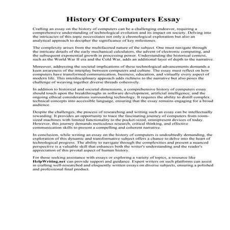 History Of Computers Essay.pdf