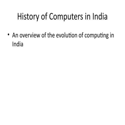 The Evolution and Impact of Computers in India: From TIFRAC to Digital ...