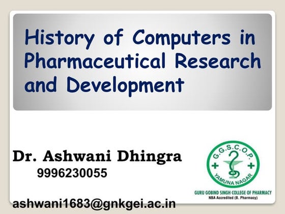 History of computers in pharmaceutical research and development | PPTX ...