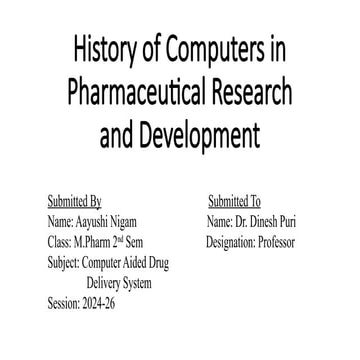 History of Computers in Pharmaceutical Research and Development.pptx