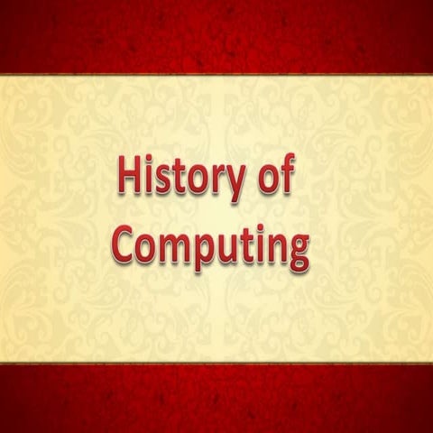 History of computing | PPTX