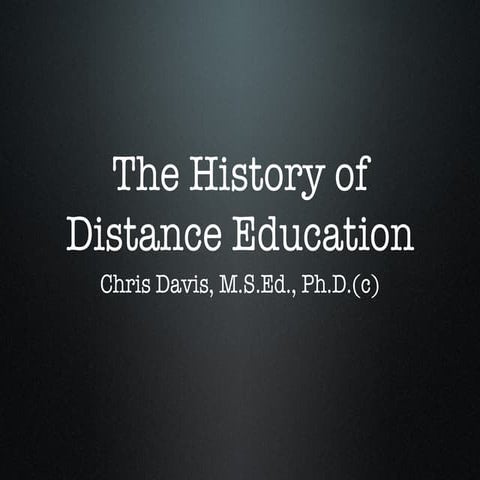 The History of Distance Learning | PPT | History | Genres