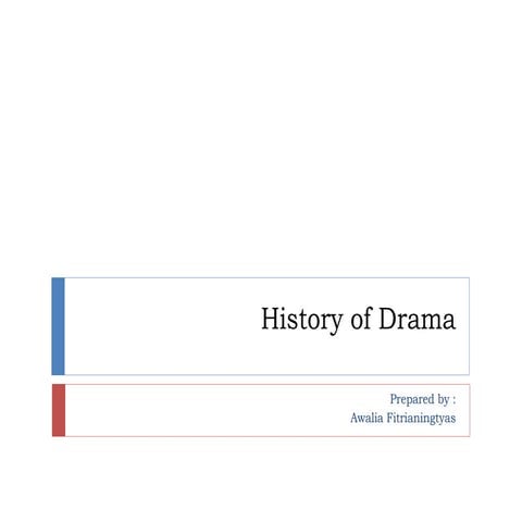The History of Drama | PPTX