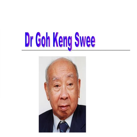 History of dr goh keng swee | PPT