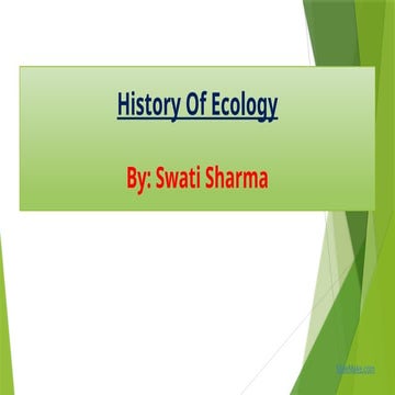 History Of Ecology and the era mention in it | PPT