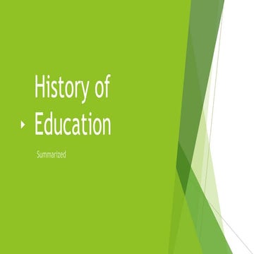 History of education summary | PPTX