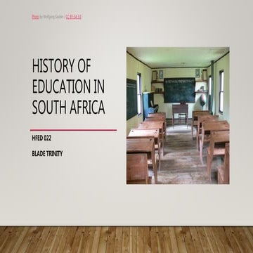 History of education in south africa | PPTX