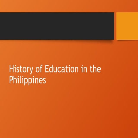 the history of the Philippines education (teaching profession) | PPT