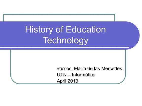 The history of computers in education | PPT