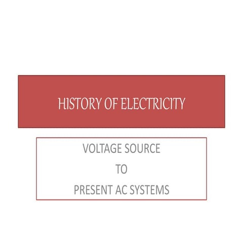 History of electricity | PPTX