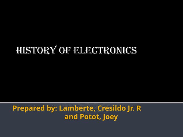 Electrical engineering history | PDF