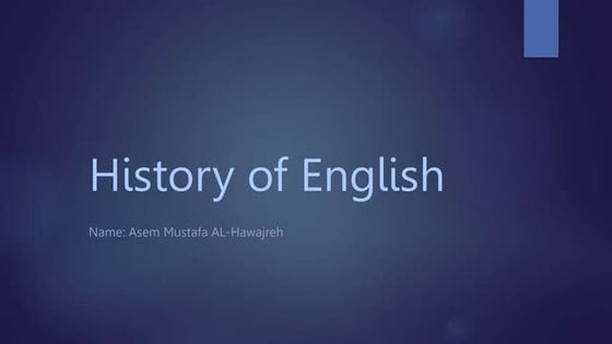 Historical developments of English | PPT