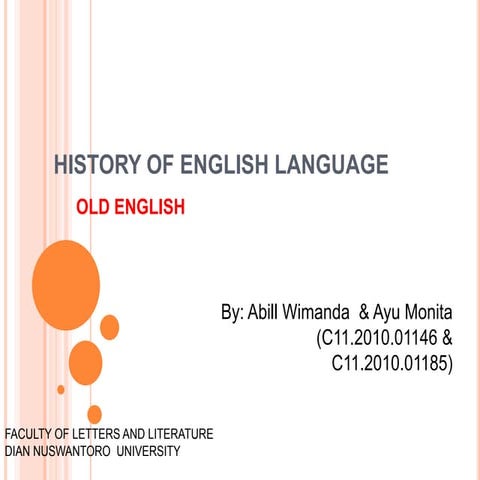 History of english language | PPTX