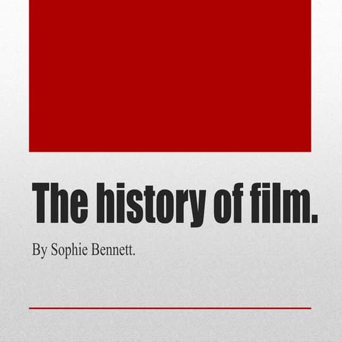 History of film | PPT