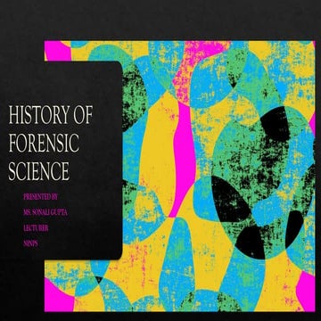 HISTORY OF FORENSIC SCIENCE in forensic nursing | PPTX