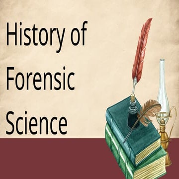 History and Development of forensic science in India | PPTX