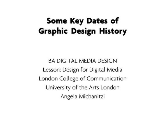 Graphic design history | PPT