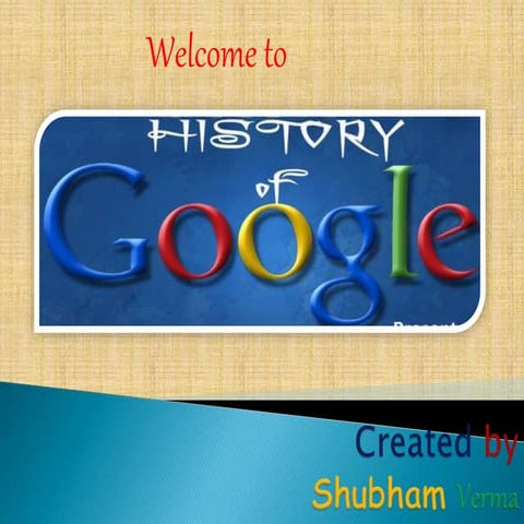 History of google created by shubham verma | PPT