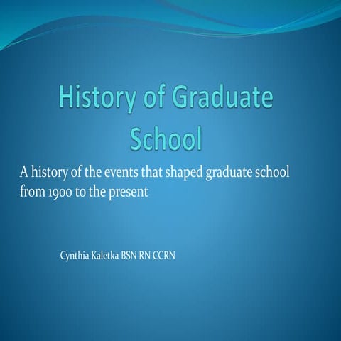 History of graduate school | PPT