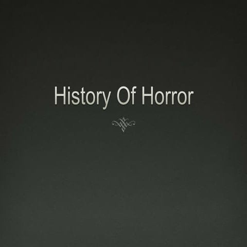 The History of horror films