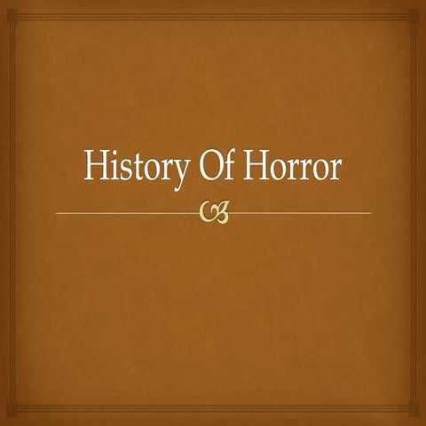 Extension task: History of horror films | PPTX