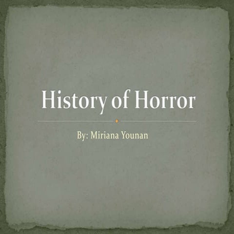History of horror films | PPTX