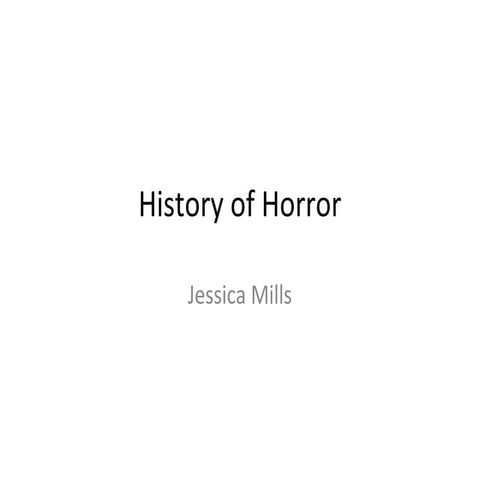 History of Horror | PPT