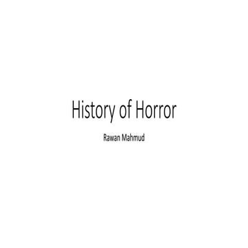 Typical Characters Within A Horror Film | PPT