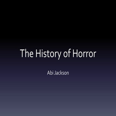 Horror history | DOCX